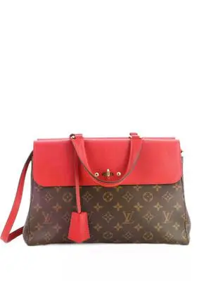 LOUIS VUITTON Venus Handbag Monogram Canvas And Leather Satchel - Red