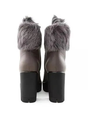 GIUSEPPE ZANOTTI Moyra Faux-fur Trim Ankle Boots