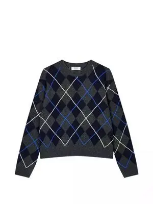 STUDIO TOMBOY Argyle-pattern Sweater - Grey