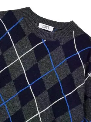 STUDIO TOMBOY Argyle-pattern Sweater