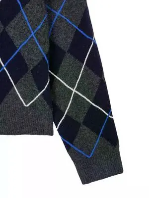 STUDIO TOMBOY Argyle-pattern Sweater
