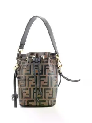 Fendi Mon Tresor Zucca Embossed Leather Mini Bucket Bag