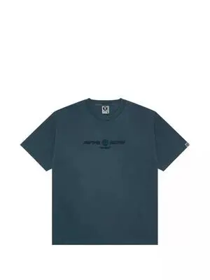 AAPE BY *A BATHING APE Logo-embroidered T-shirt - Blue