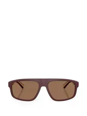 Burberry Knight Rectangular-frame Sunglasses - Brown