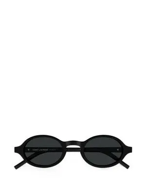 Saint Laurent Monogram Round-frame Sunglasses - Black
