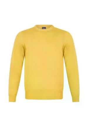 Fedeli Crew-neck Long-sleeve Sweater - Yellow