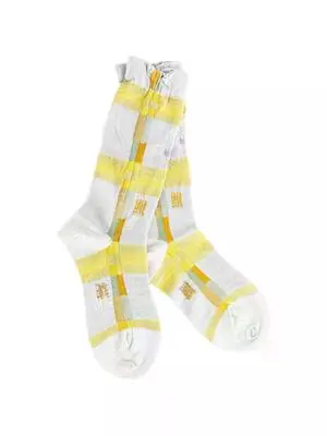 ANTIPAST Check-pattern Knitted Socks - Grey