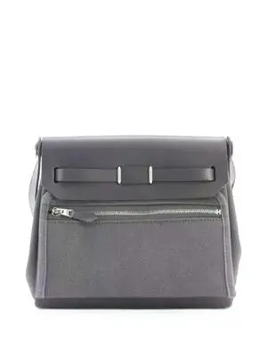 Hermès Herbag Zip Toile And Leather 20 Shoulder Bag
