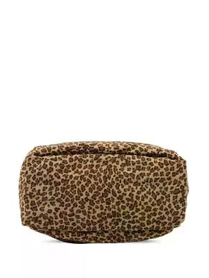 Bottega Veneta 2000-2007 Nylon Reversible Leopard Print Tote Bag