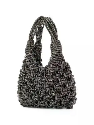 HIBOURAMA Mini Vannifique Crystal-embellished Tote Bag - Grey