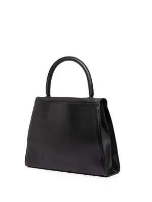 Saint Laurent 20th Century Textured Leather Monogram Top Handle Bag Handbag