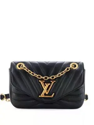 LOUIS VUITTON New Wave Chain Bag Nm Quilted Leather Pm Crossbody Bag - Black