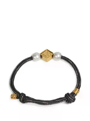 Casablanca Pearl-embellished Logo-plaque Bracelet