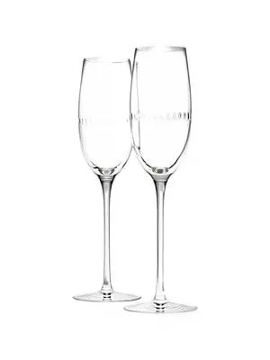 Christofle Perles Champagne Flutes - Neutrals