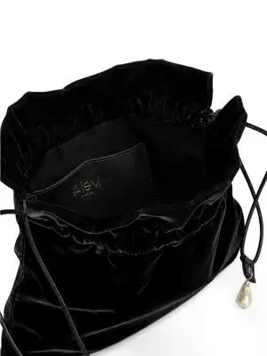 ALEVI MILANO Velvet-finish Drawstring Clutch Bag