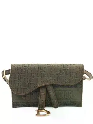 Dior 2000s Saddle Oblique Monogram Belt Bag