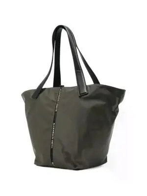 ALEXANDER SMITH Large Laurent Logo-tape Leather Tote Bag