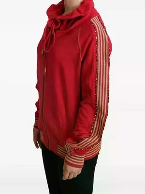 John Galliano Striped Drawstring Sweater
