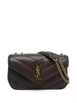 Saint Laurent Mini Loulou Quilted Leather Crossbody Bag - Brown
