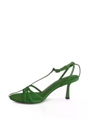Studio Amelia Aviary Strappy Leather Sandals Green