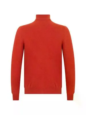 Fedeli Zip-up High-neck Cardigan - Red