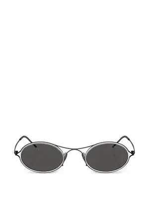 Giorgio Armani Oval-frame Sunglasses Black