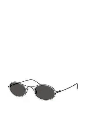 Giorgio Armani Oval-frame Sunglasses - Black