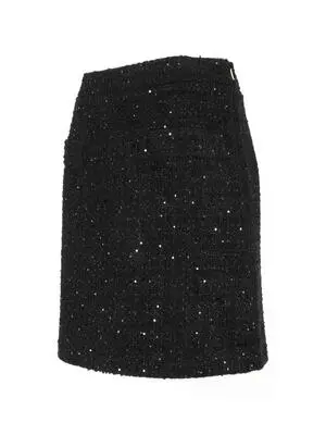 FAY Sequin-embellished Bouclé Mini Skirt