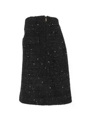 FAY Sequin-embellished Bouclé Mini Skirt