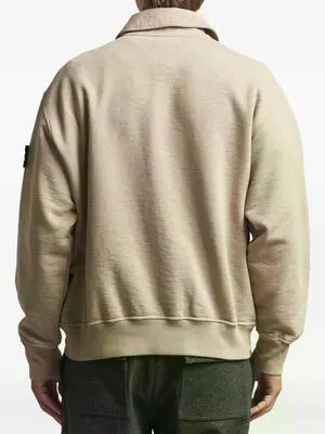 Stone Island Logo-patch Long-sleeve Polo Shirt
