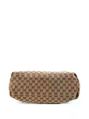 Gucci Diaper Web Strap Gg Canvas Large Tote Bag
