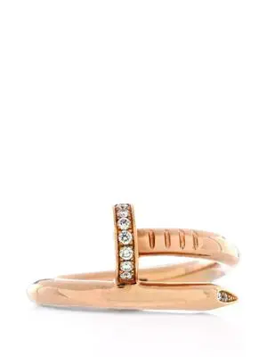 Cartier Juste Un Clou 18k Rose Gold And Diamonds Ring - Pink