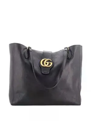 Gucci Dahlia Leather Medium Tote Bag - Black