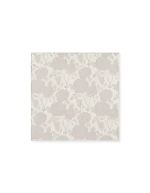 GRESHAM BLAKE Neutrals Ivory Rose Pocket Square - White