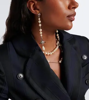VIVIENNE WESTWOOD Orb Embellished Drop Earrings