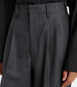 Junya Watanabe Pleated Wool Wide-leg Pants