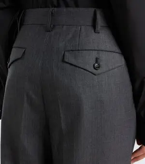 Junya Watanabe Pleated Wool Wide-leg Pants