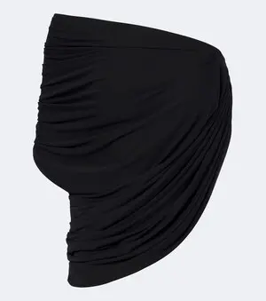 Balenciaga Draped One-shoulder Jersey Top