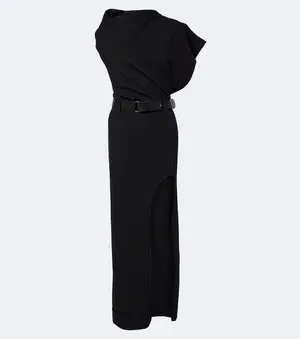 Junya Watanabe Asymmetric Wool Maxi Dress