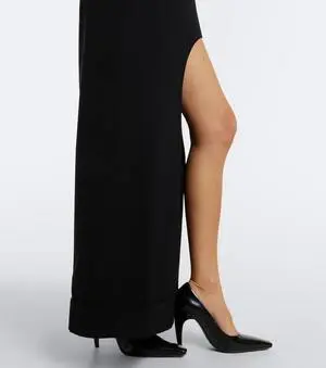 Junya Watanabe Asymmetric Wool Maxi Dress