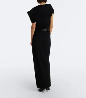 Junya Watanabe Asymmetric Wool Maxi Dress