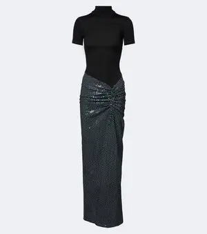 Christopher Esber Opaline Ruched Sequined Gown
