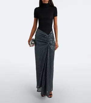 Christopher Esber Opaline Ruched Sequined Gown