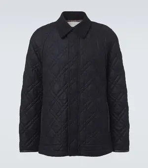 Gabriela Hearst Clarence Quilted Wool And Cashmere Jacket - Blue
