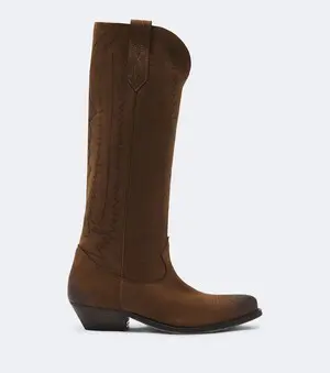GOLDEN GOOSE Wish Star Suede Cowboy Boots