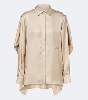 Loewe Caped Silk Twill Shirt