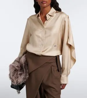 Loewe Caped Silk Twill Shirt