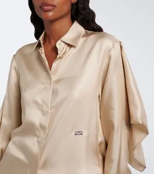 Loewe Caped Silk Twill Shirt