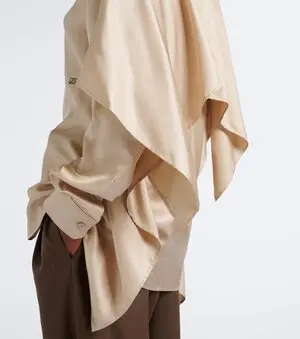 Loewe Caped Silk Twill Shirt