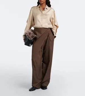 Loewe Caped Silk Twill Shirt
